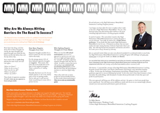 High perfromance master mind coaching program brochure | PPT