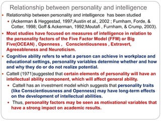 Big Five/HPTI and Cognitive ability AND High potential personality | PPT