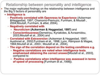 Big Five/HPTI and Cognitive ability AND High potential personality | PPT