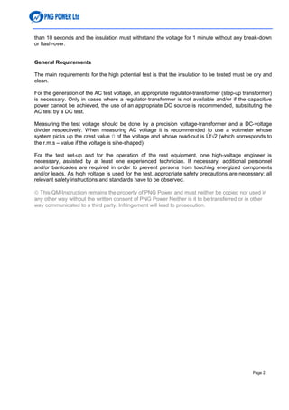 High potential test | DOC