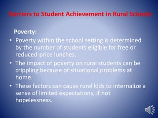 High poverty in rural education.today | PPTX