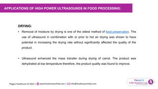 Ultrasounds In Food Processing | FoodResearchLab | PPTX