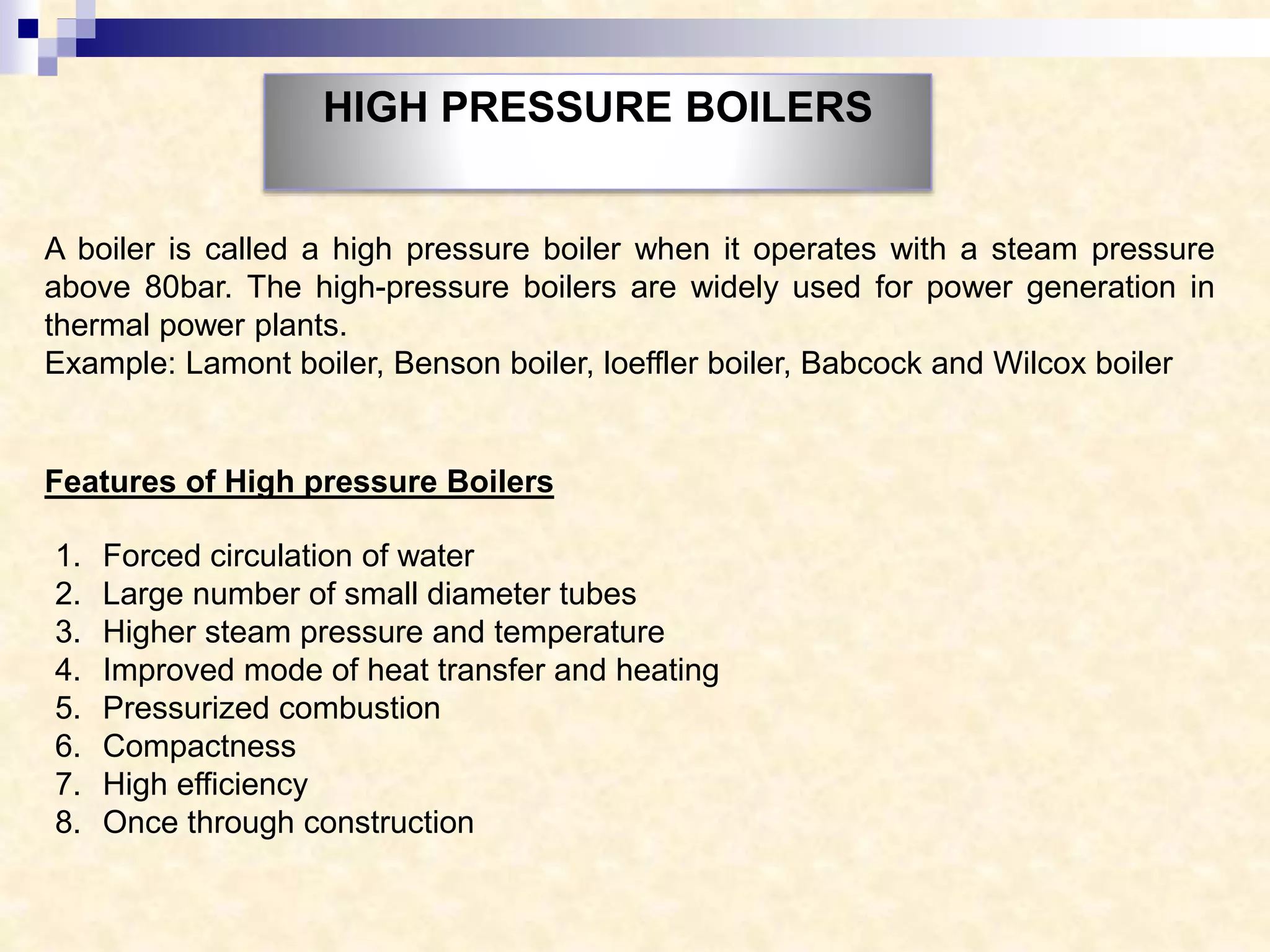 High pressure boilers | PPTX
