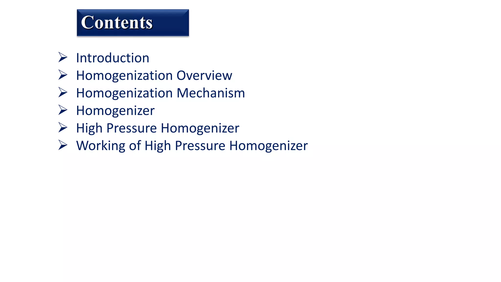 High pressure homogenization | PPTX