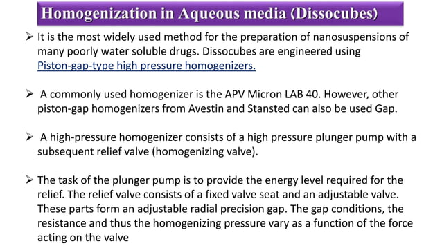 High pressure homogenization | PPTX | Chemistry | Science