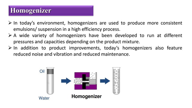 High pressure homogenization | PPTX | Chemistry | Science