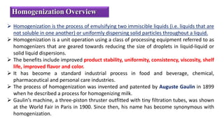 High pressure homogenization | PPTX