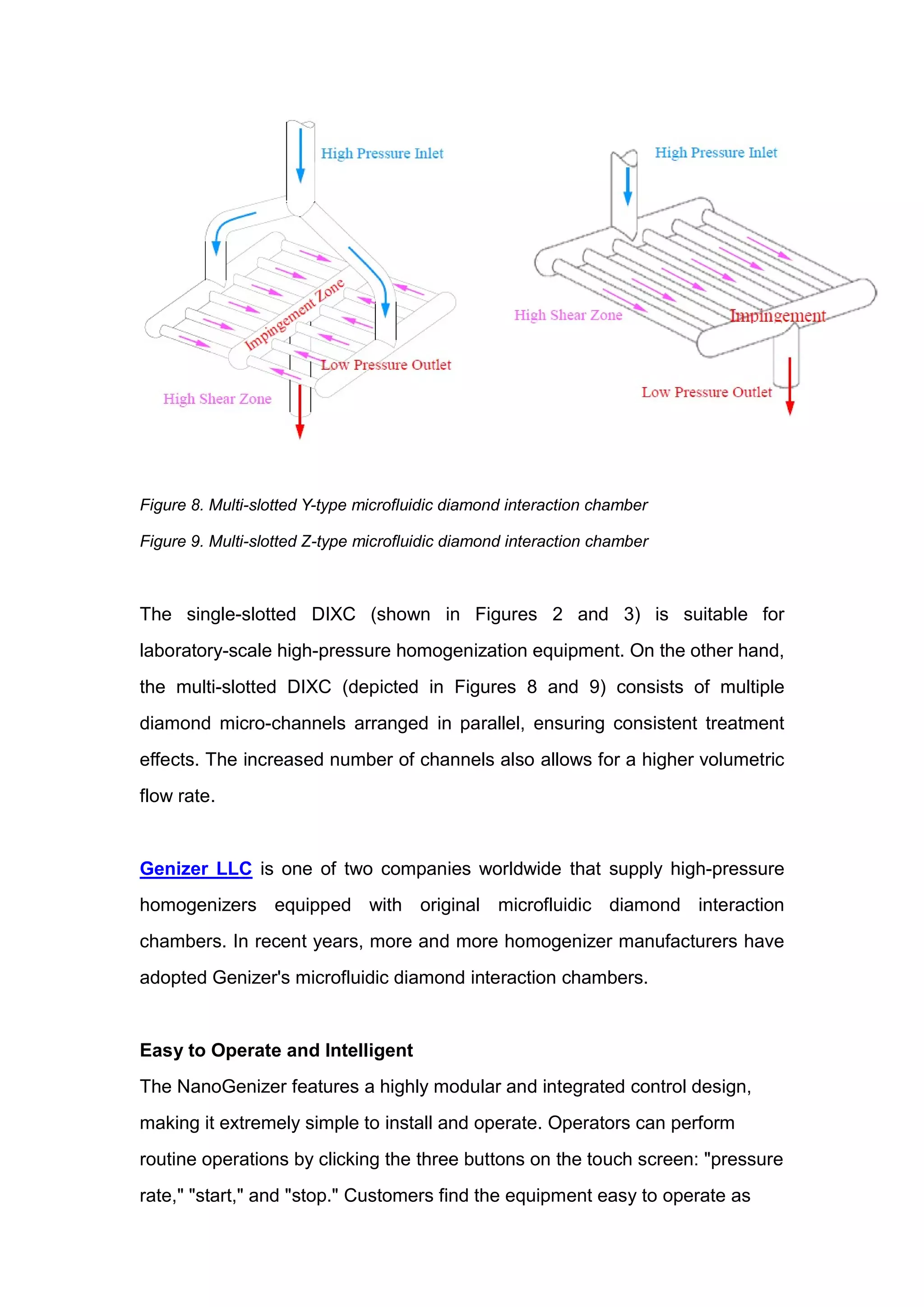 High Pressure Homogenizer - Genizer NanoGenizer Machinery | PDF