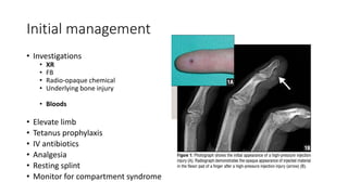 High pressure injection injuries Dr Sean Nicklin | PDF