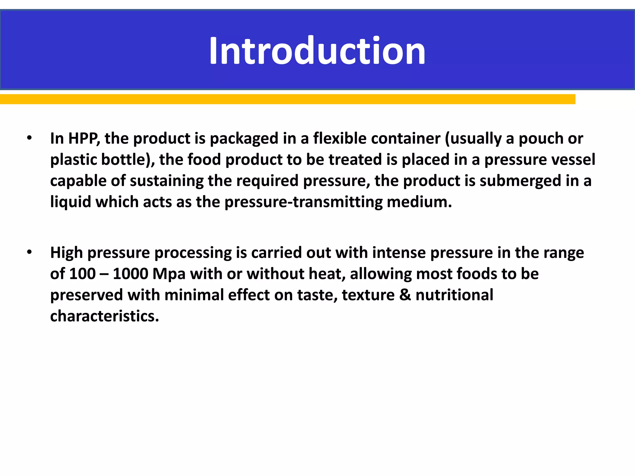 High pressure processing | PDF