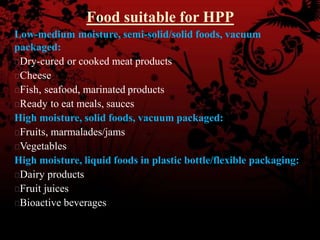 High Pressure Processing (HPP) | PPTX