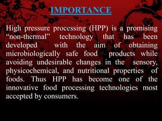 High Pressure Processing (HPP) | PPTX
