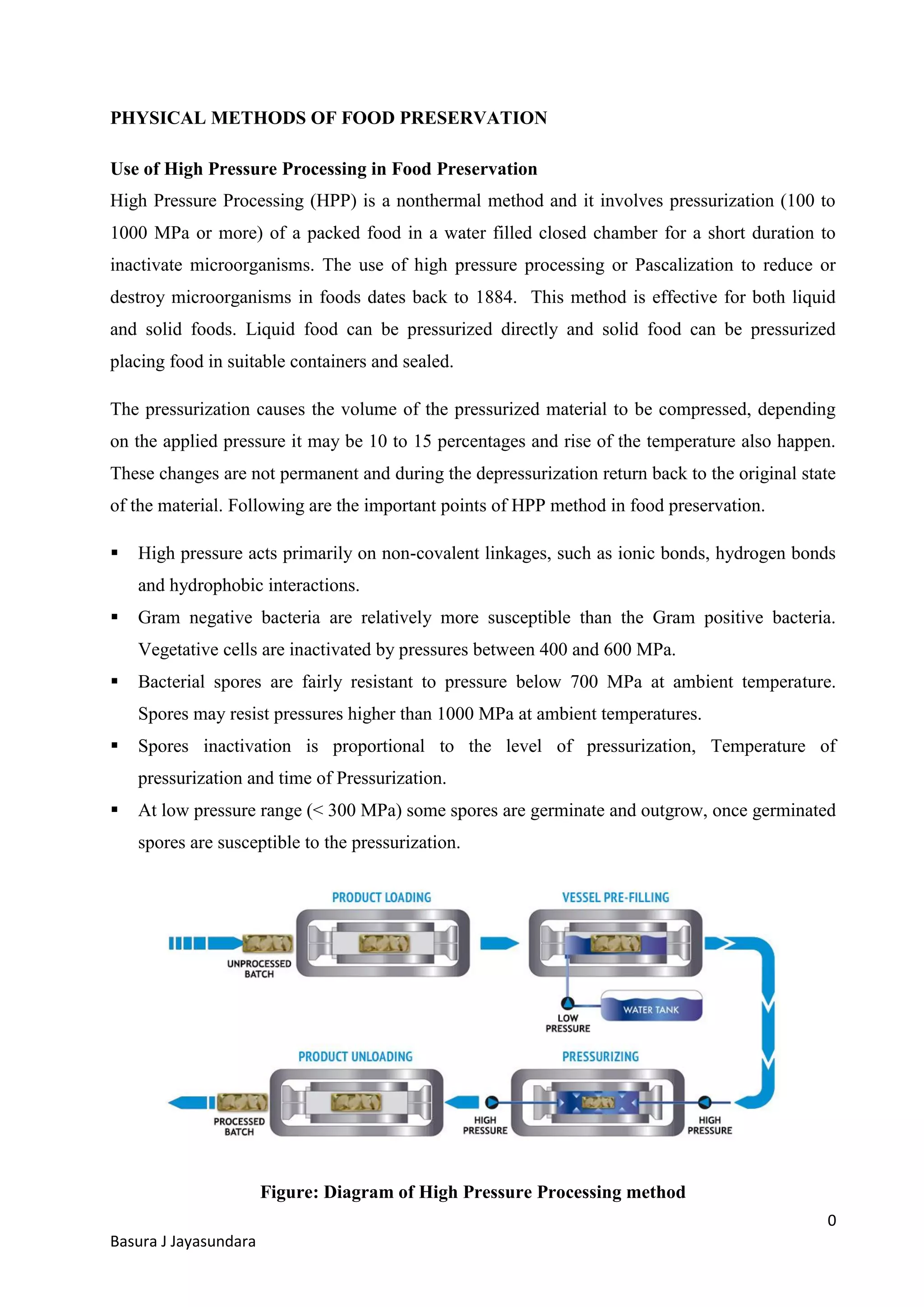 High pressure processing in food preservation | PDF