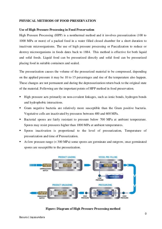 High pressure processing in food preservation
