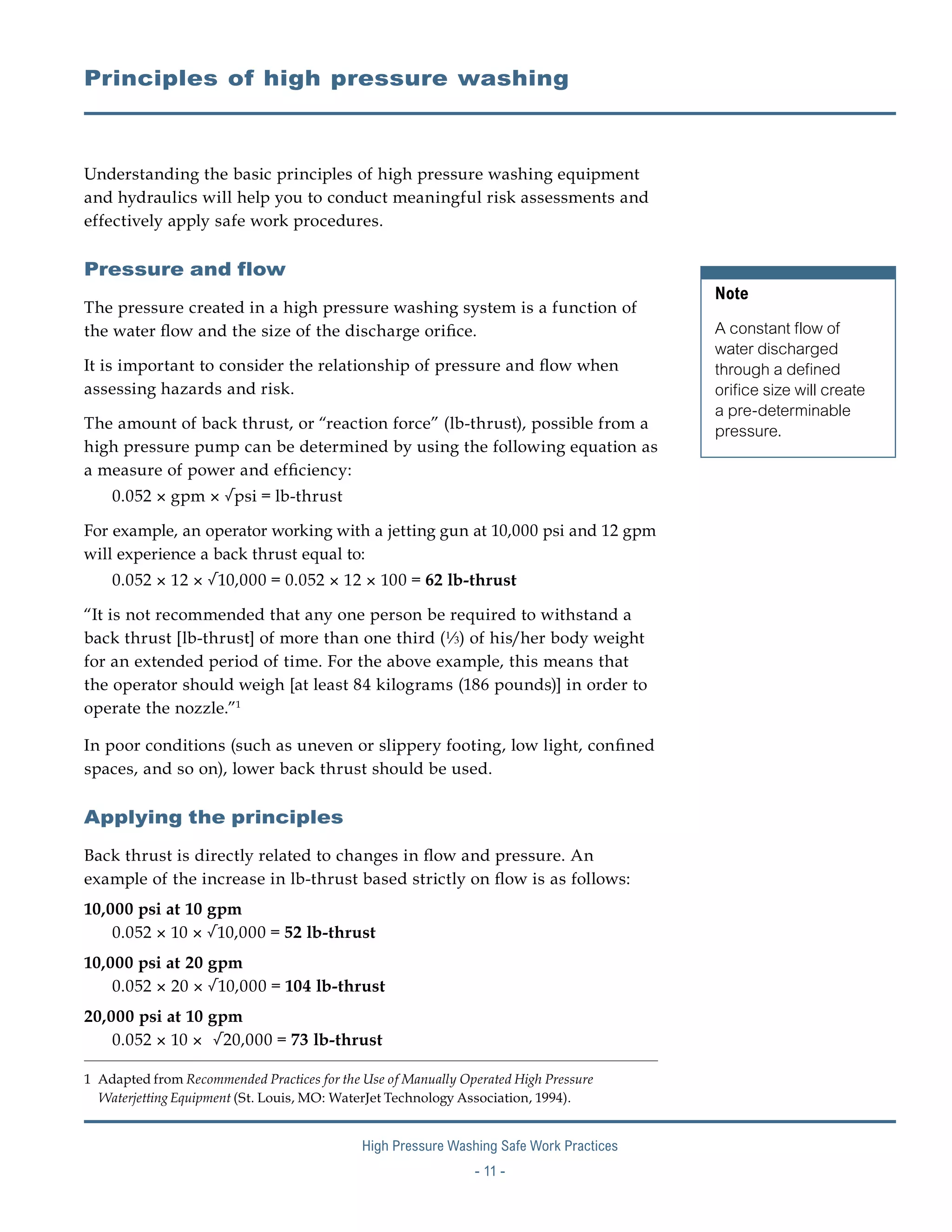 High pressure Washing - Safe Work practices | PDF