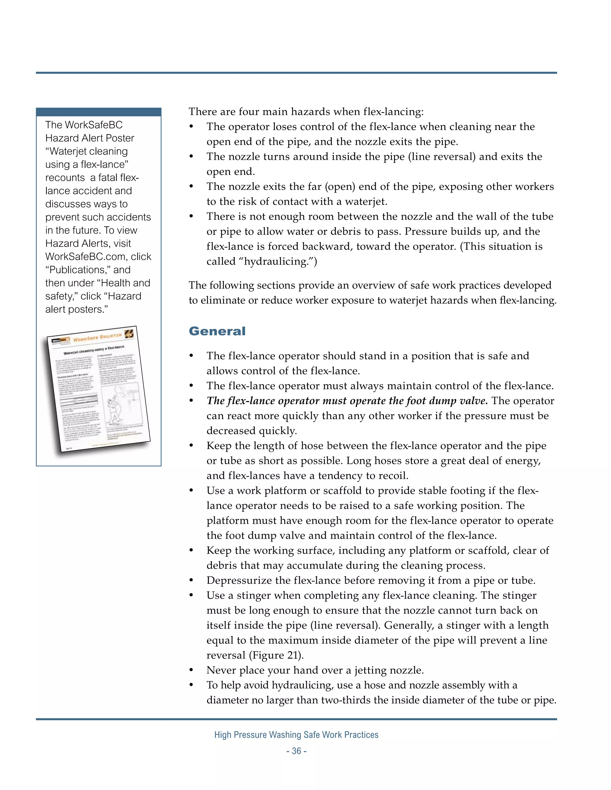 High pressure Washing - Safe Work practices | PDF