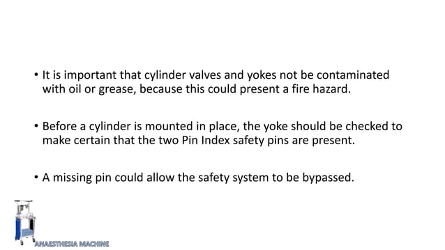 High pressure system- Anaesthesia Machine | PPTX | Chemistry | Science