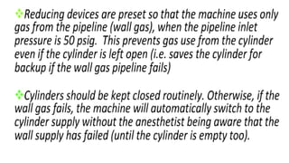 High pressure system- Anaesthesia Machine | PPTX