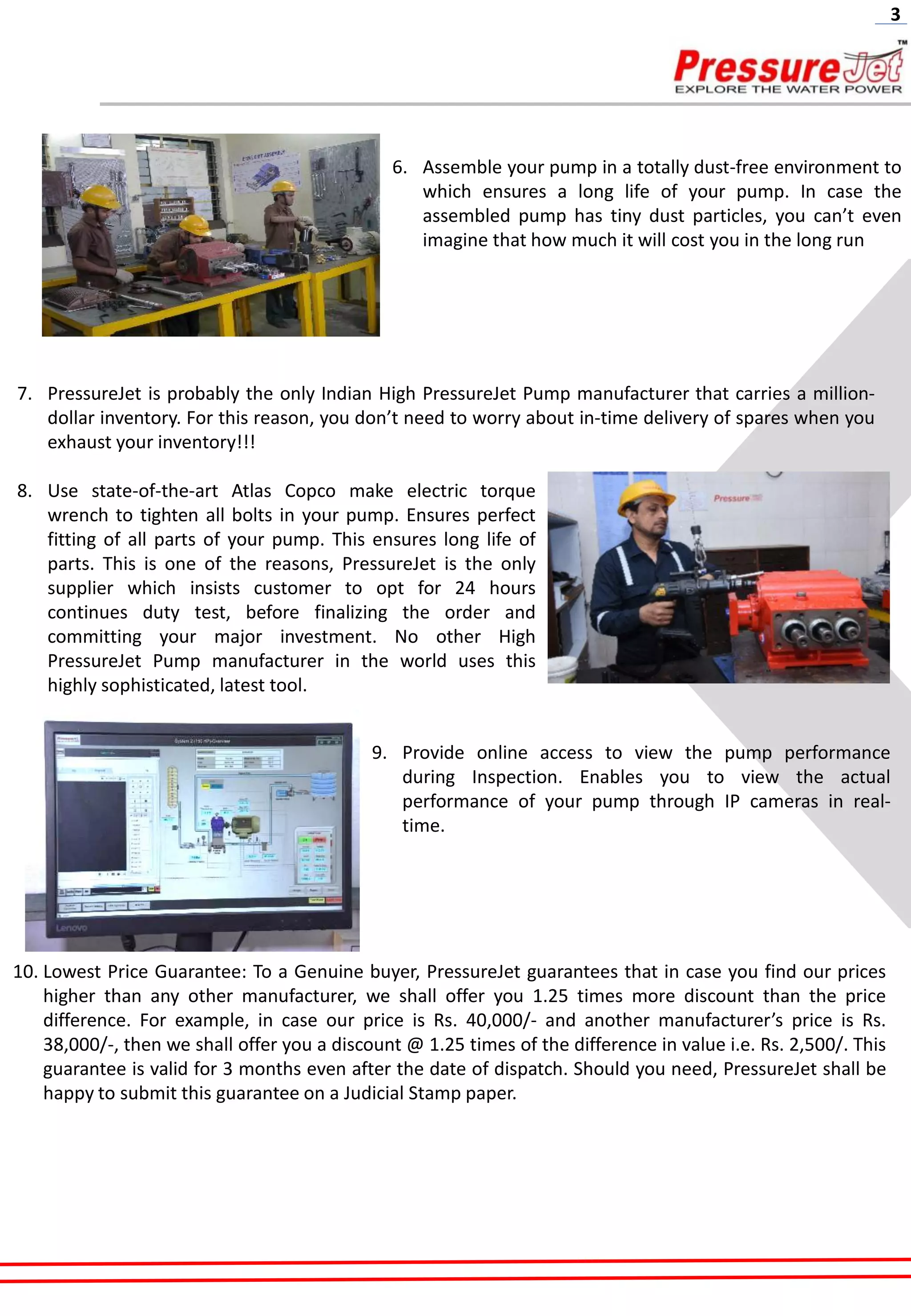 High pressure water jet machine-PressureJet | PDF