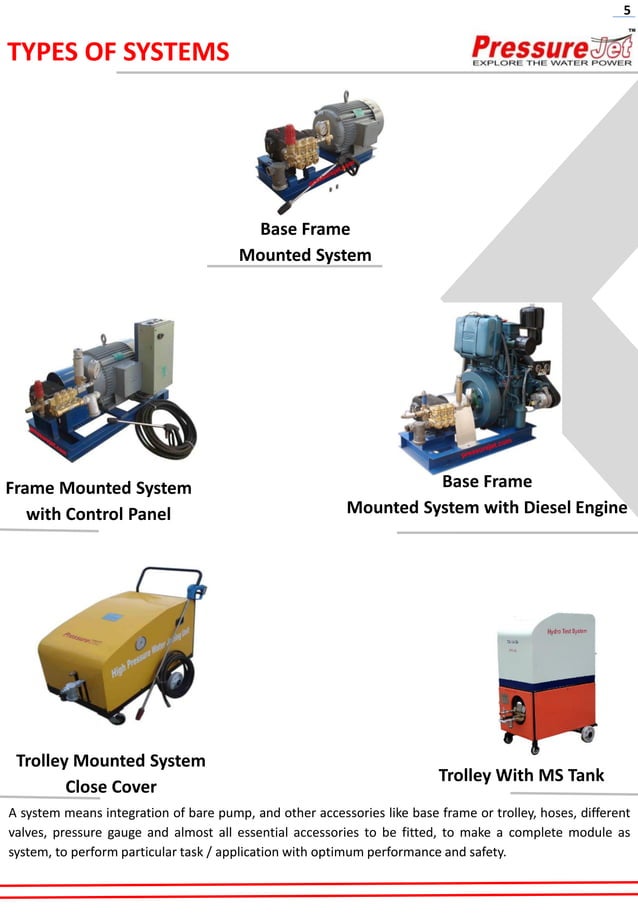High pressure water jet machine-PressureJet | PDF