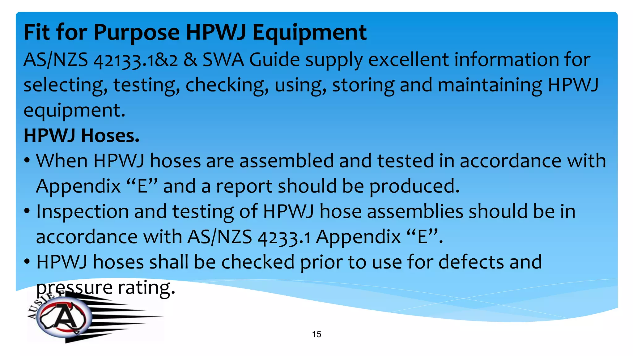 High pressure water jetting Will Lee | PDF