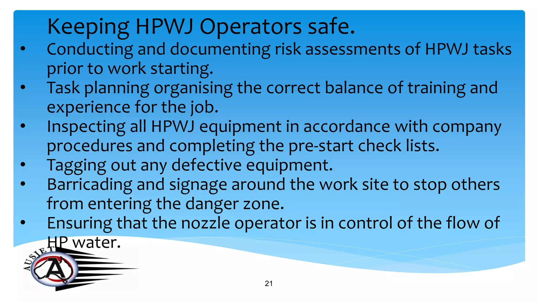 High pressure water jetting Will Lee | PDF