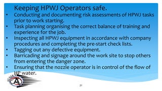 High pressure water jetting Will Lee | PDF