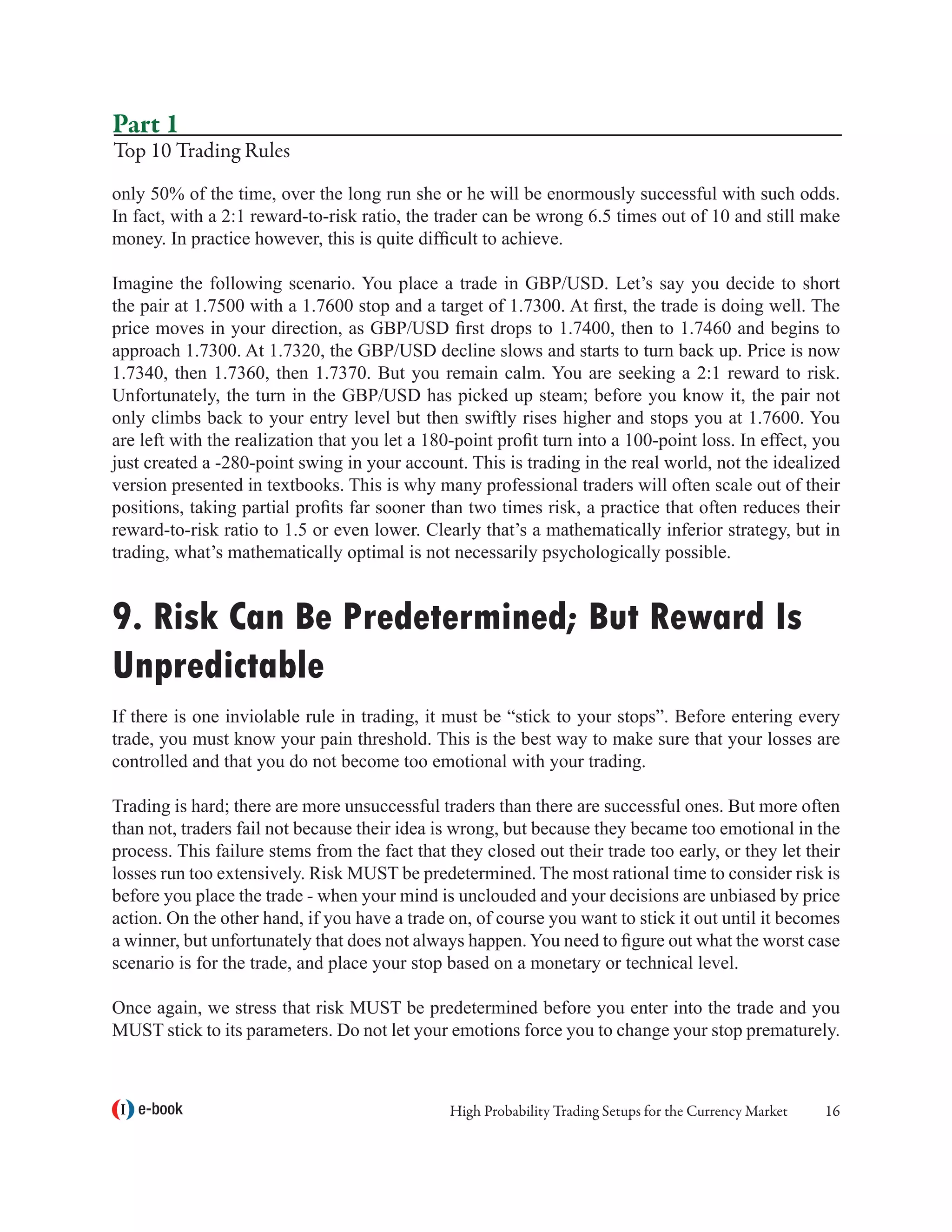 High Probability Trading Setups | PDF