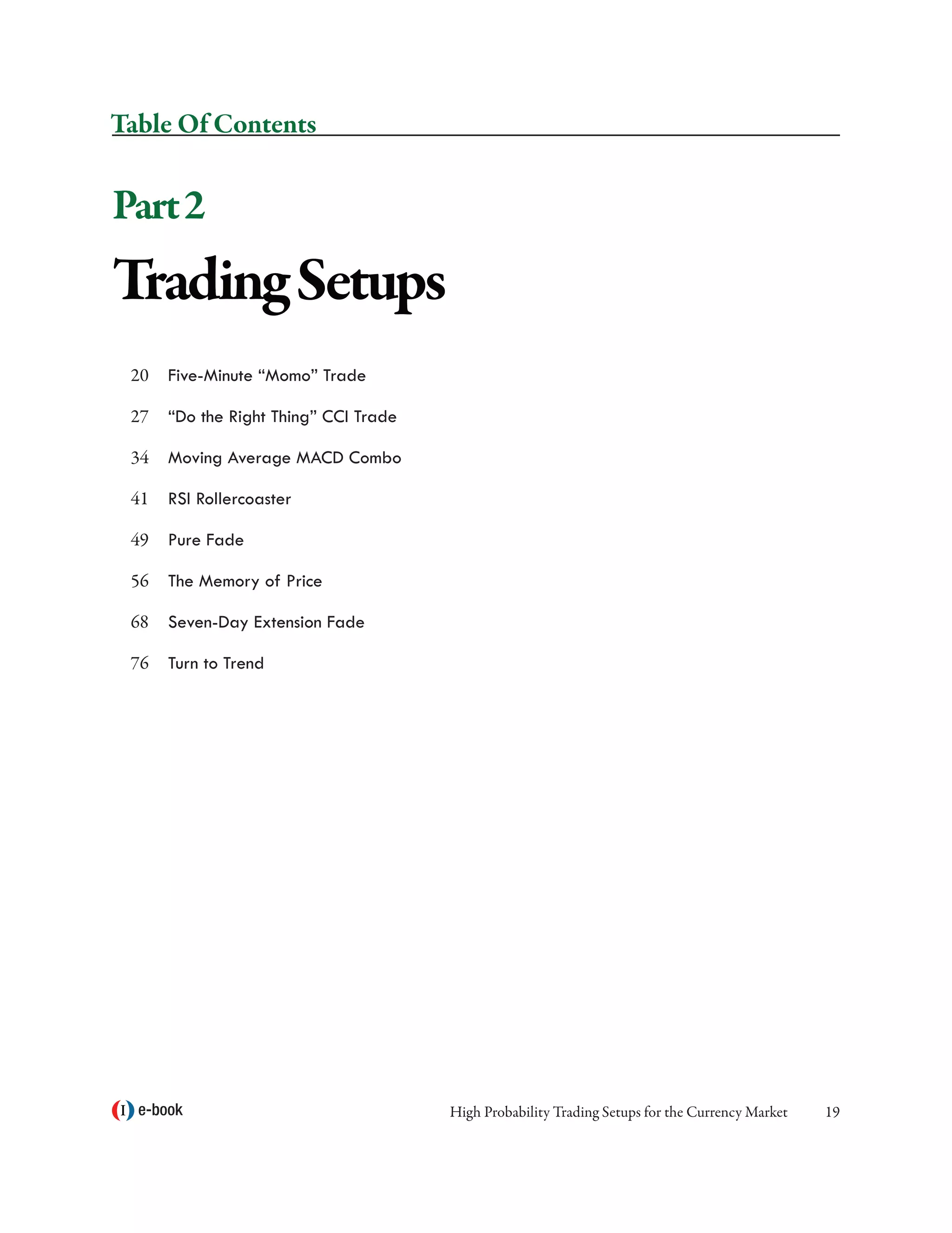 High Probability Trading Setups | PDF
