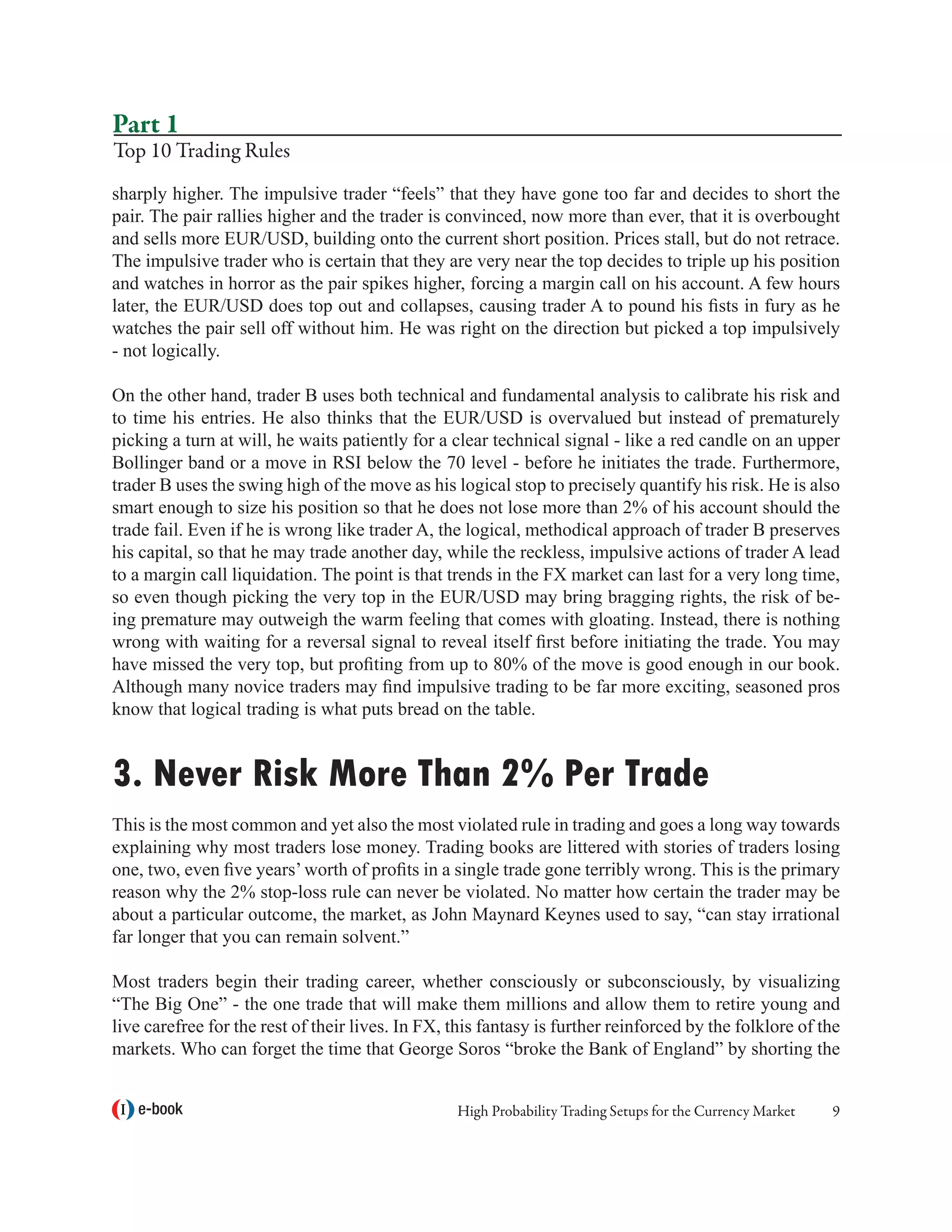 High Probability Trading Setups | PDF