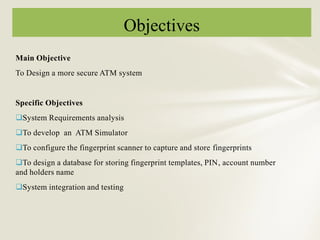 High protection ATM system with fingerprint identification technology ...