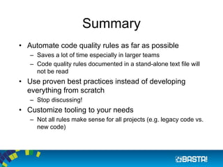 High Quality C# - Codequality in Practice | PPTX