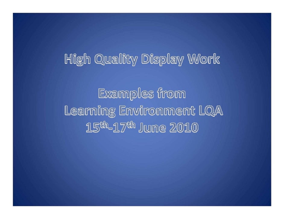 High quality display