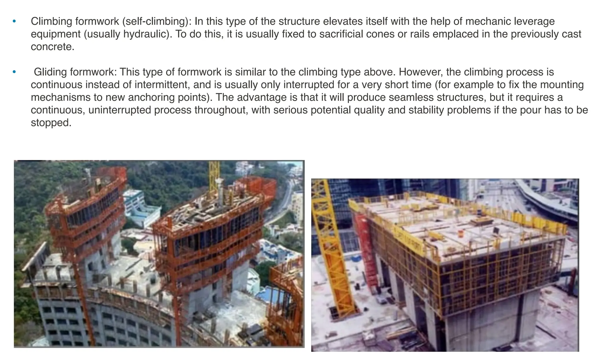 high rise building Slip form |Jump form |Climbing formwork | PDF