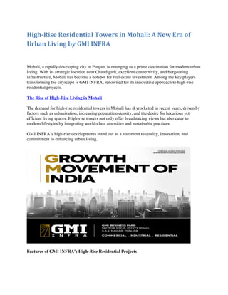High Rise Rise Residential Towers in Mohali A New Era of Urban Living ...