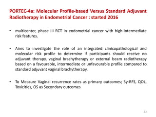 High risk early stage ec | PPT | Cancer | Diseases and Conditions
