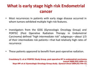 High risk early stage ec | PPT | Cancer | Diseases and Conditions