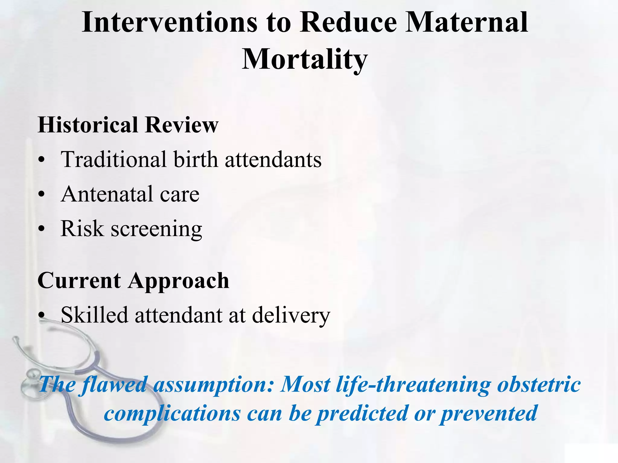 High risk approach in maternal and child health | PPTX