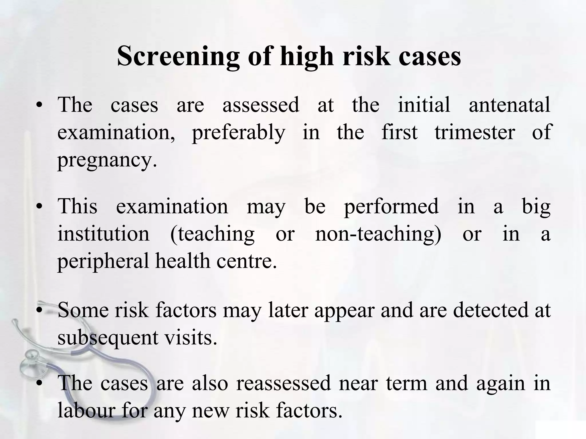 High risk approach in maternal and child health | PPTX
