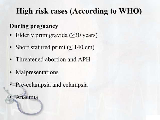 High risk approach in maternal and child health | PPTX | Pregnancy ...