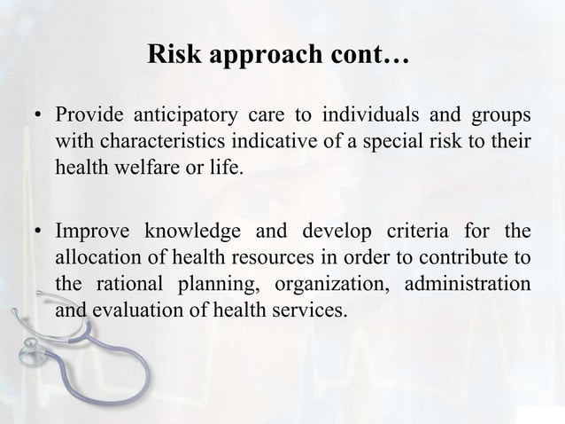 High risk approach in maternal and child health | PPTX | Pregnancy ...