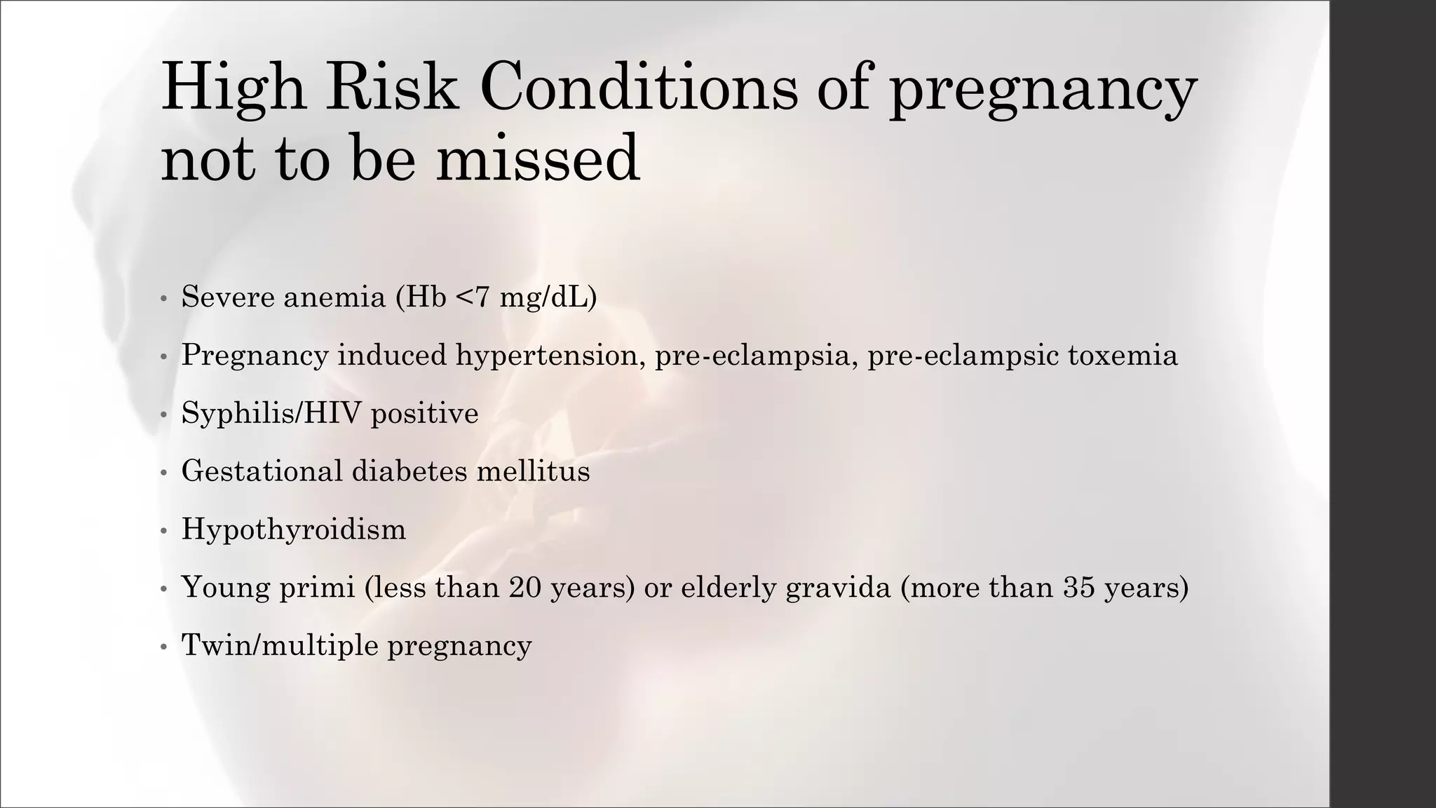 High risk pregnancy | PDF