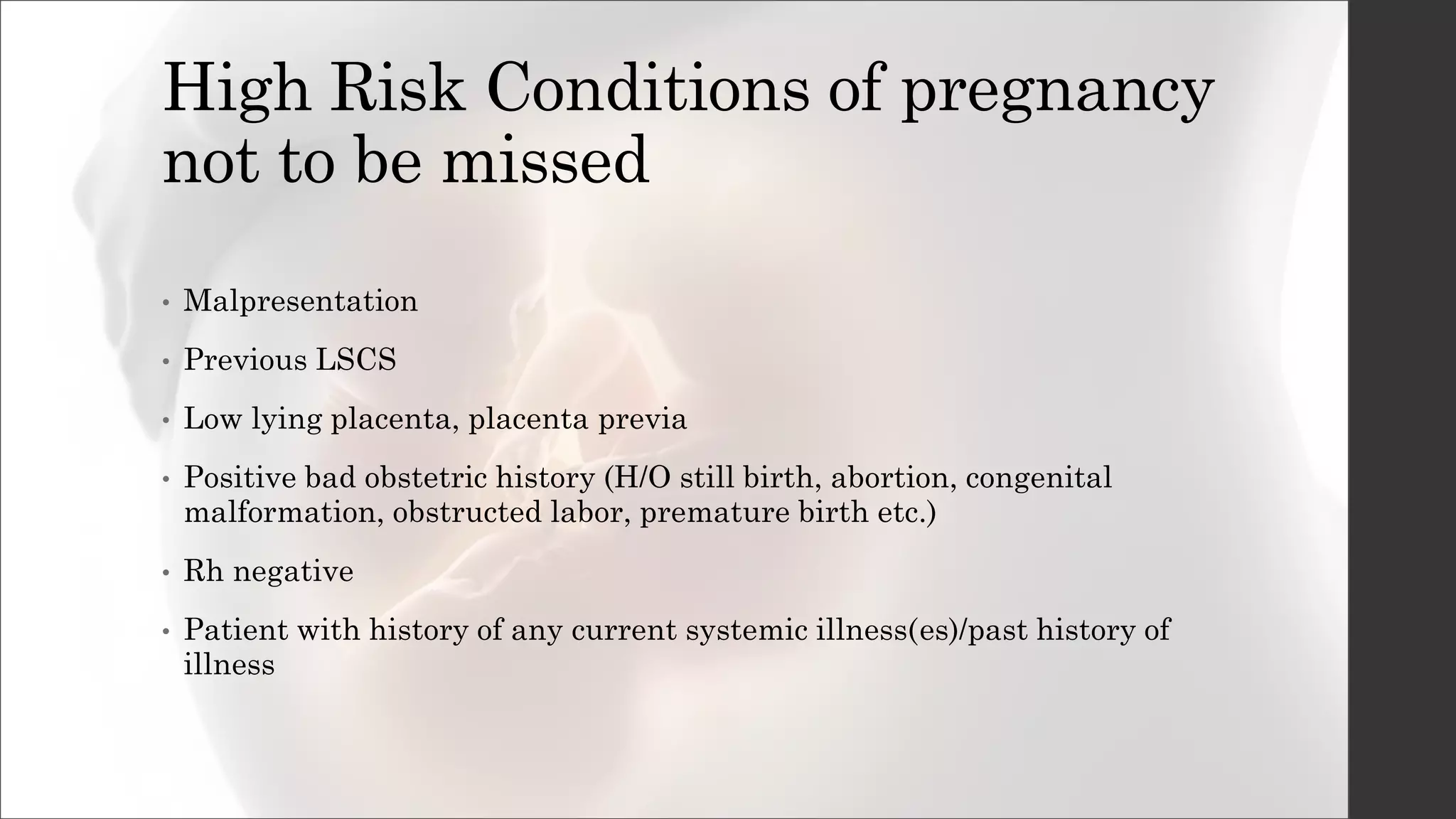 High risk pregnancy | PDF