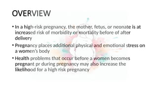 HIGH RISK PREGNANCY of pediatrics age group ppt.pptx