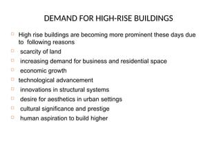 high rise building ppt with details , type & example | PPTX