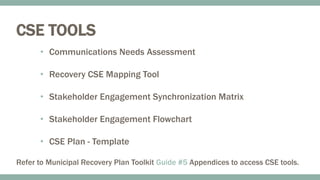 High River Recovery Toolkit 5 - Communications & Stakeholder Engagement ...