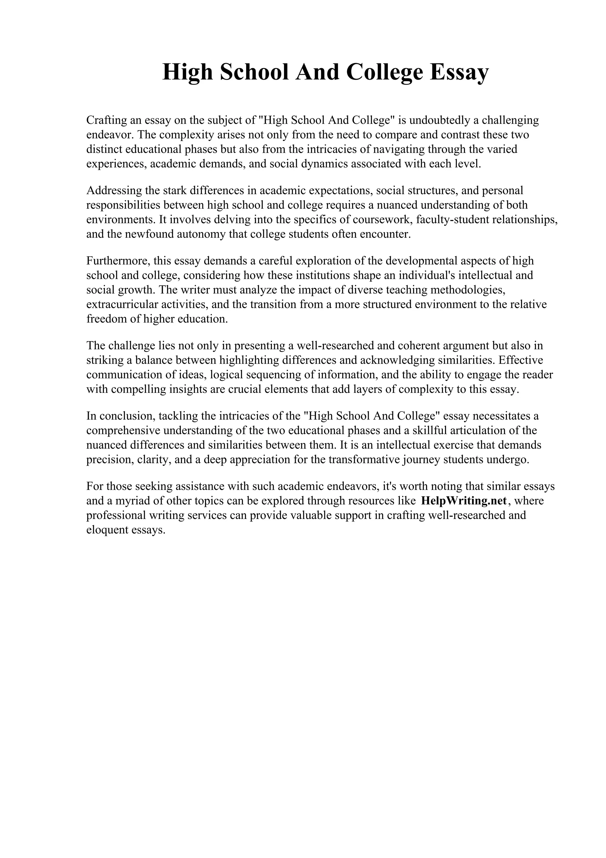 High School And College Essay.pdf