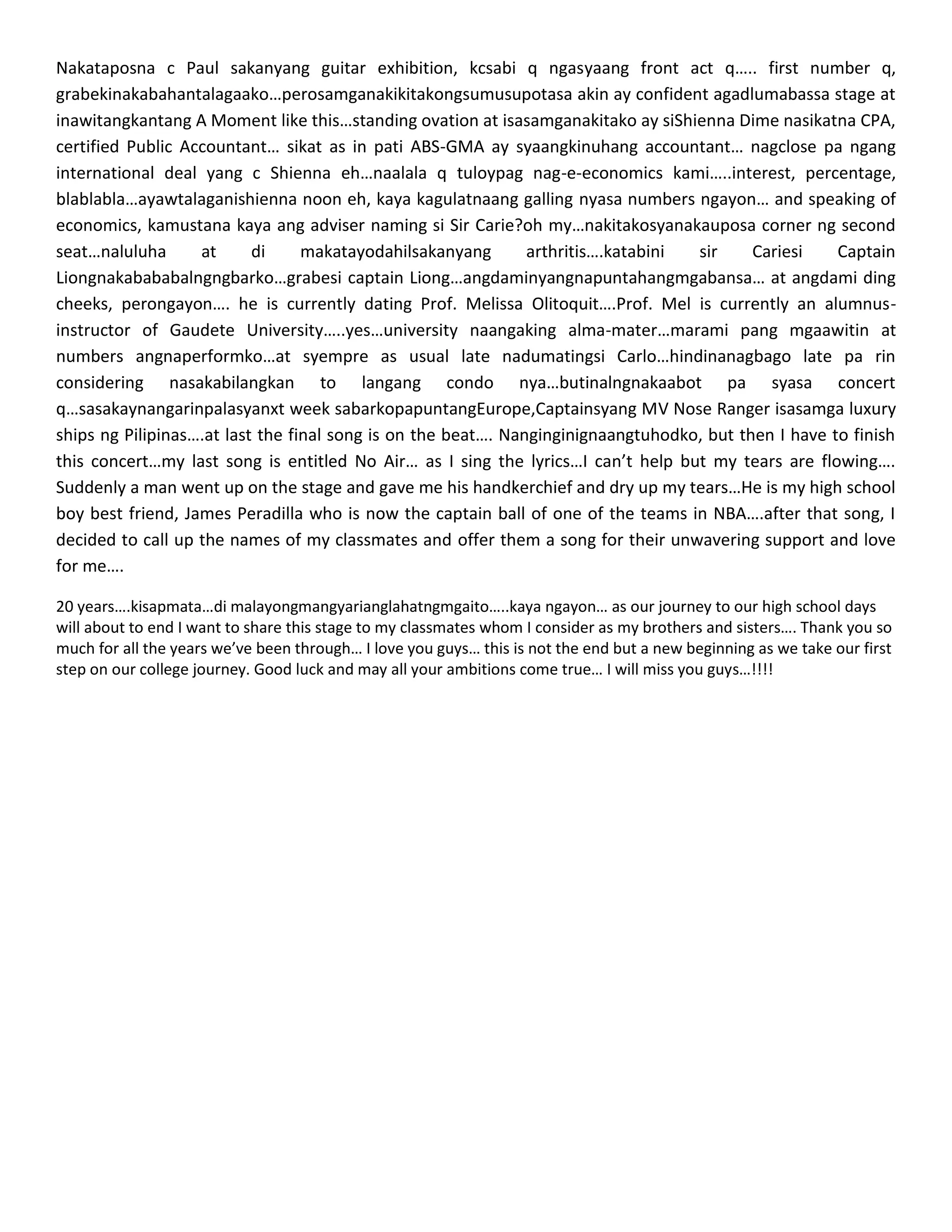 master of ceremony script for Prom | DOCX | Prom | Personal ...