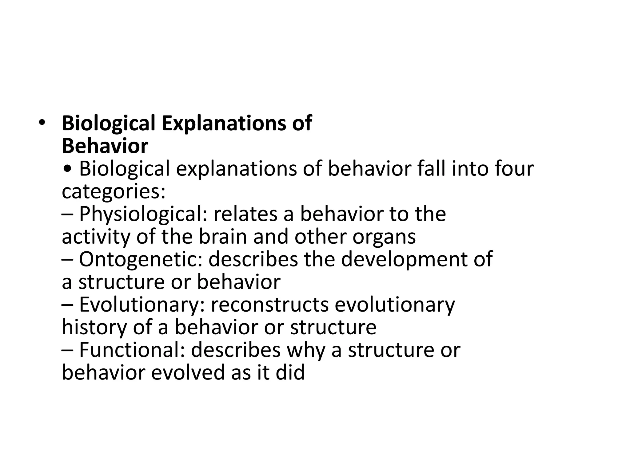 Biological Basis of Behavior | PPTX