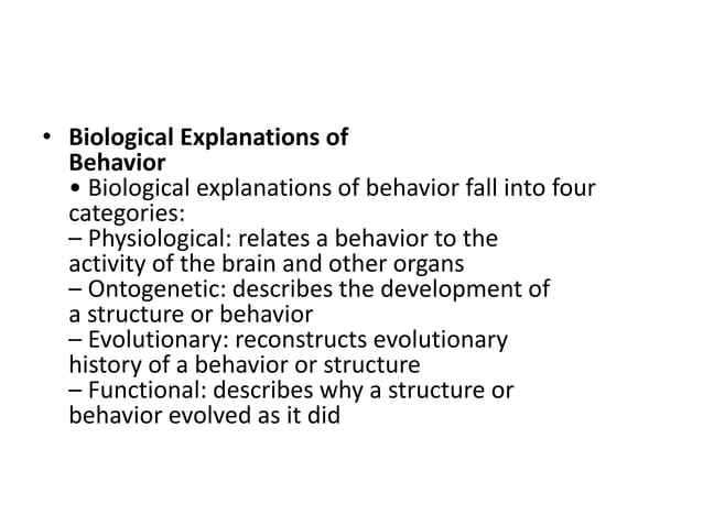 Biological Basis of Behavior | PPTX | Brain and Nervous System ...